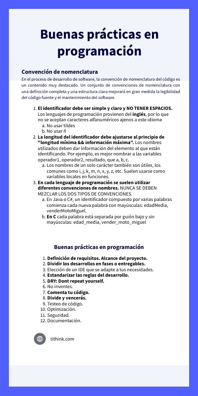 Buenas prácticas en programación