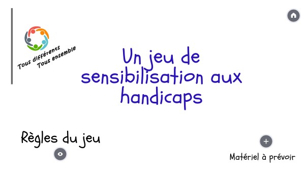 Tous différents-Tous ensemble :Un jeu de sensibilisation aux handicaps ...