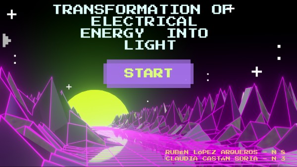 transformación energía eléctrica en lumínica