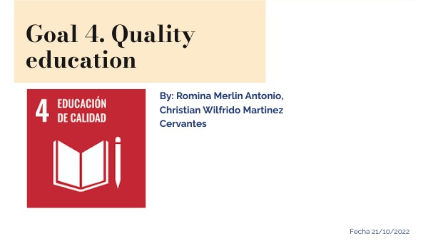 Presentation Quality Education | Genially