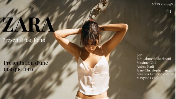 Zara support visuel pour la présentation | Genially