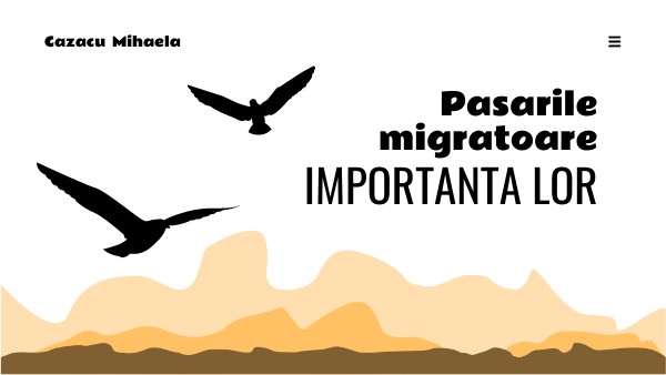 Pasarile migratoare | Genially