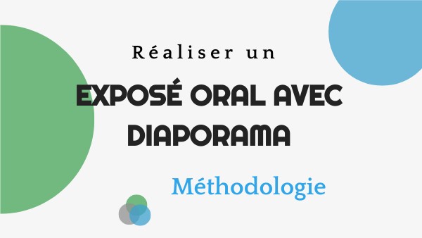 Réaliser un exposé oral avec un diaporama | Genially