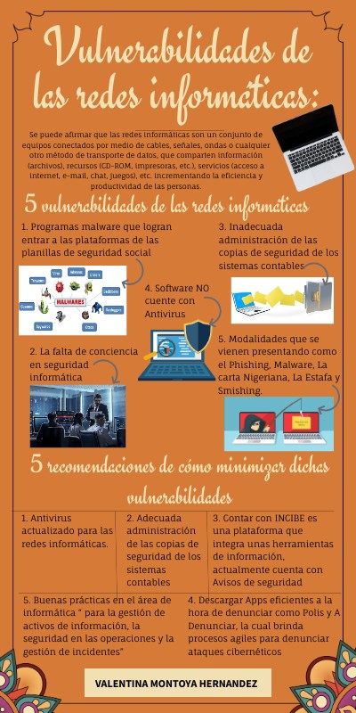 INFOGRAFIA VULNERABILIDADES DE LAS REDES INFORMÁTICAS VALENTINAMONTOYA
