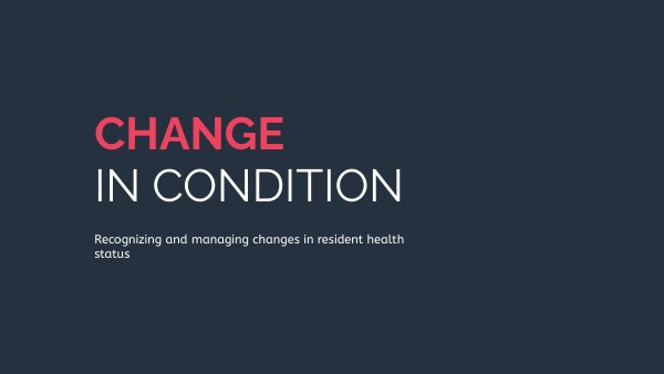 Change in condition | Genially