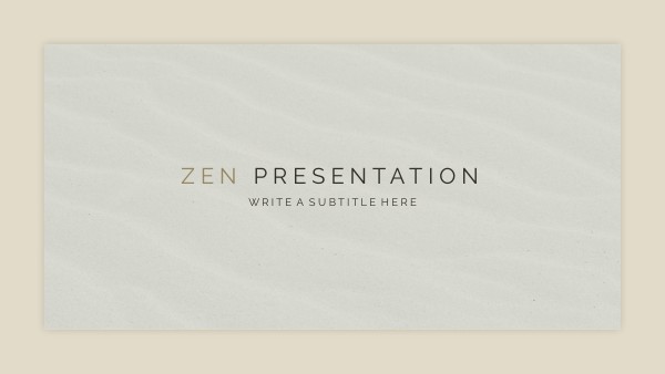 ZEN PRESENTATION