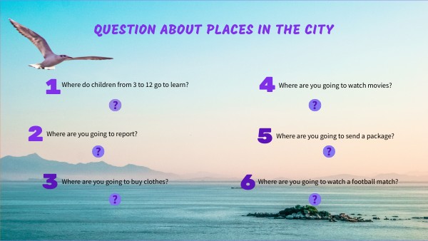 question about places of the city