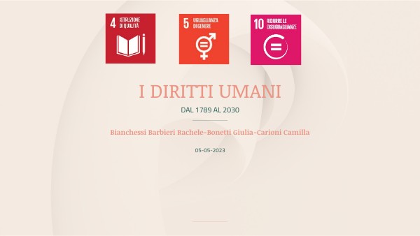 DIRITTI UMANI- BIANCHESSI BARBIERI, BONETTI,CARIONI