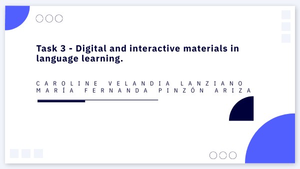 Digital and interactive materials in language learning.