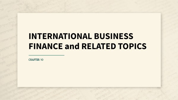 CHAPTER 10: BUSINESS FINANCE | Genially