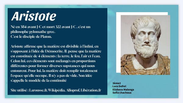 Exposé Physique-chimie | Genially