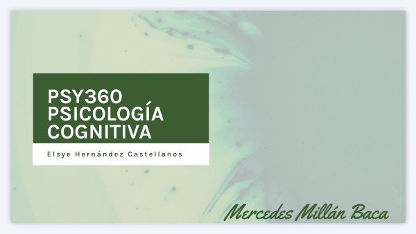 PSICOLOGÍA COGNITIVA | Genially