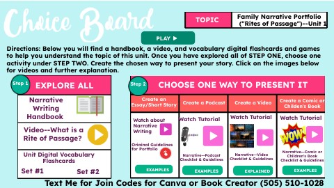 Family Narrative Portfolio Unit 1