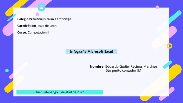 Infografía Microsoft Excel | Genially