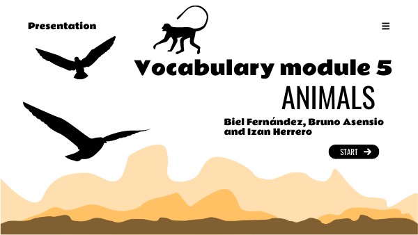 VOCABULARY: ANIMALS | Genially