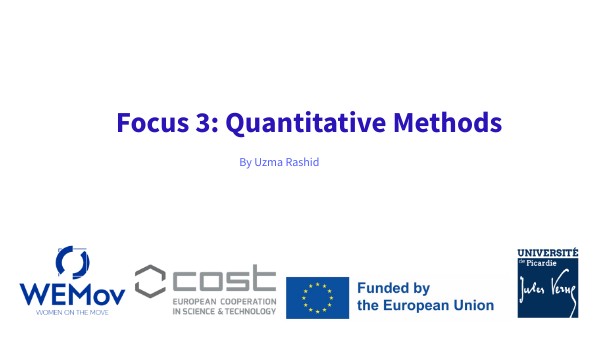 Focus 3: Quantitative Methods | Genially