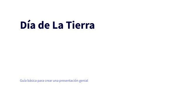 DÍA DE LA TIERRA