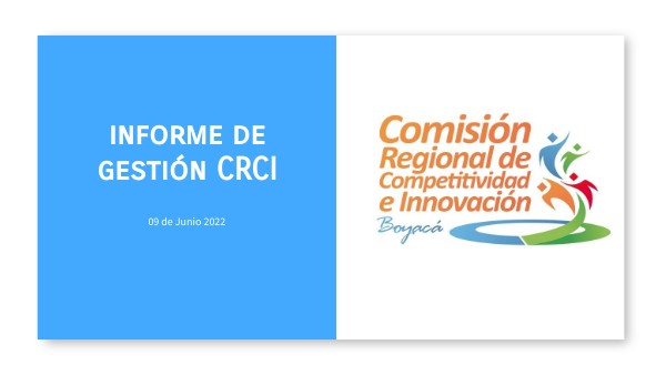 INFORME CRCI BOYACÁ
