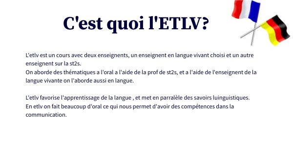 c'est quoi l'etlv