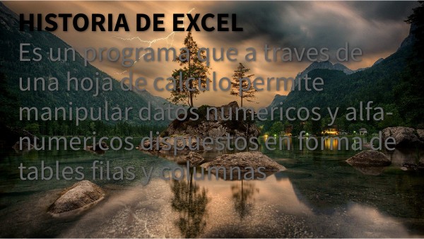 HISTORIA DE EXCEL