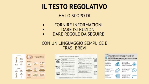 Copy - Presentazione - testo regolativo- ricetta