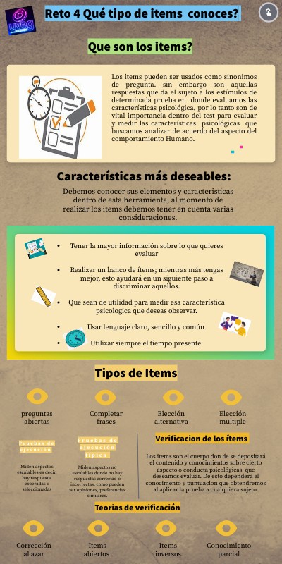 Reto4 ¿Qué tipo de ítems conoces