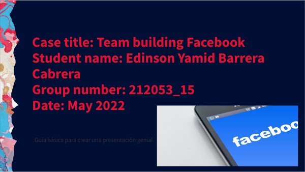 Team building Facebook | Genially