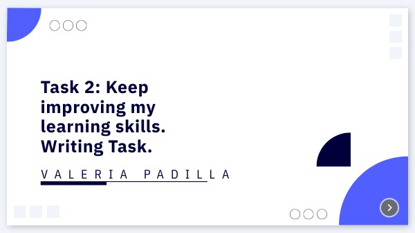 PRESENTACIÓNTask 2: Keep improving my learning skills. FORMAS BÁSICA | Genially