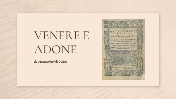 venere e adone