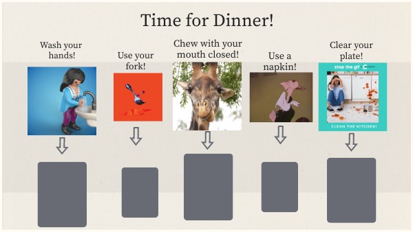 Time for Dinner! - Schedule | Genially