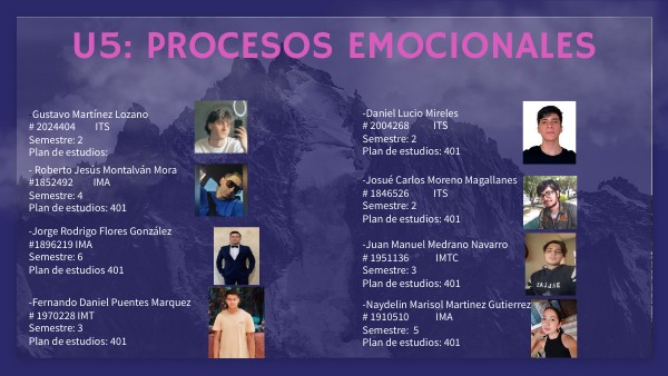 U5 PROCESOS EMOCIONALES