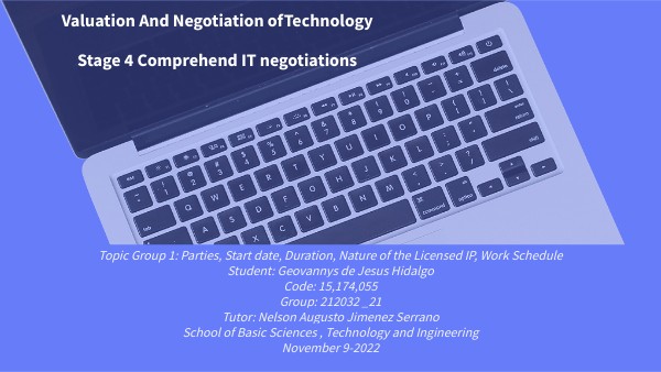 Stage 4 Comprehend IT negotiations | Genially
