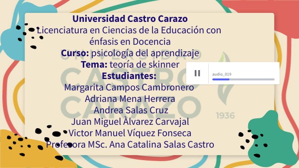 Teoría de skinner | Genially
