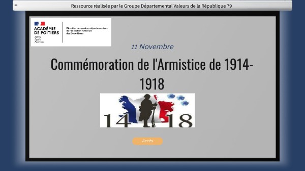 Commémoration de l'Armistice 14-18 | Genially