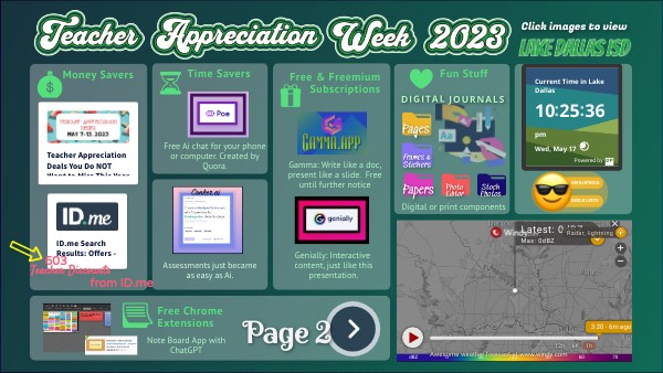 Appreciation out of district