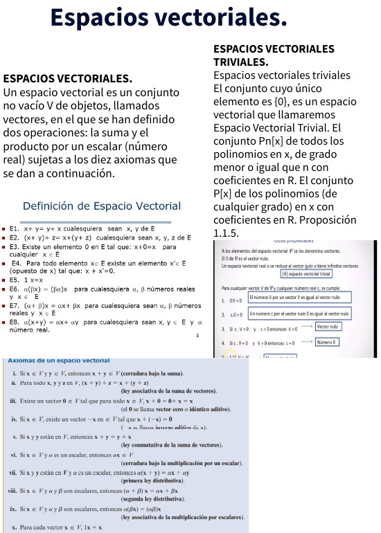 espacios vectoriales
