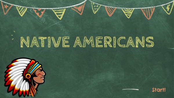 Native Americans Chalkboard
