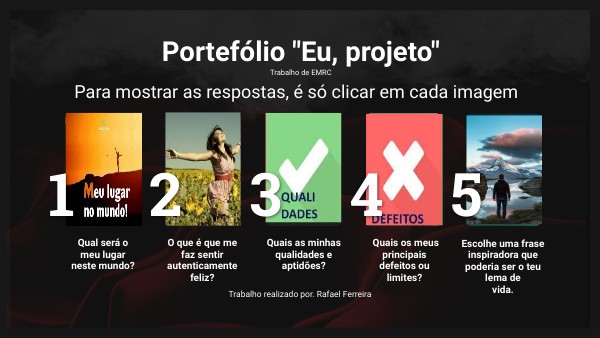 Portefólio "Eu, projeto" | Genially