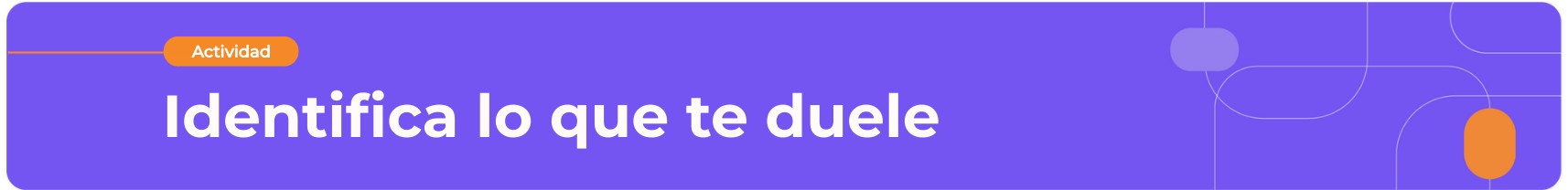 Banner: Identifica lo que te duele | Genially