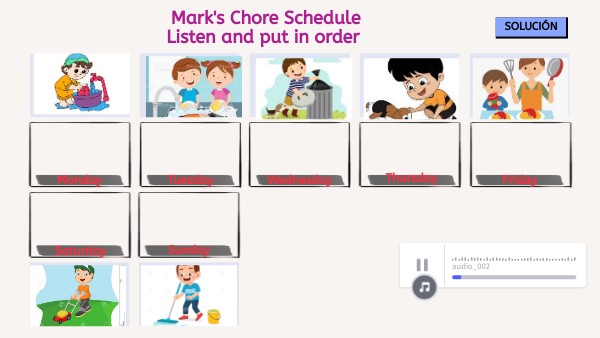 Chores listening activity