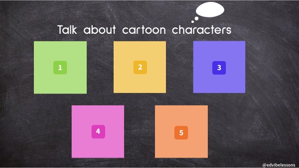 Talk about cartoon characters | Genially