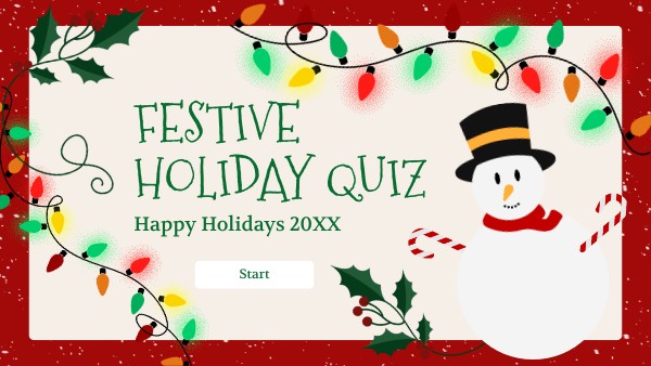 Festive holiday quiz