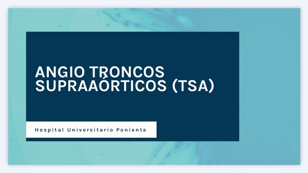 ANGIO TRONCOS SUPRAAÓRTICOS(TSA)