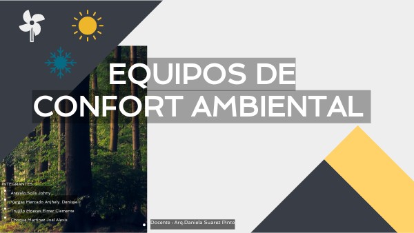 EQUIPOS DE CONFORT AMBIENTAL
