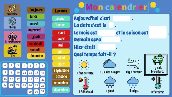 My French Calendar | Genially