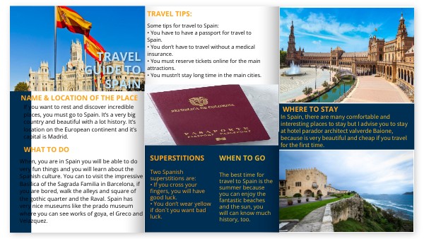 My travel guide to Spain