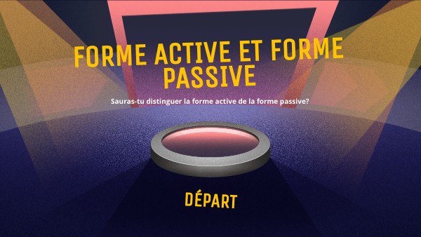 Forma active et forme passive