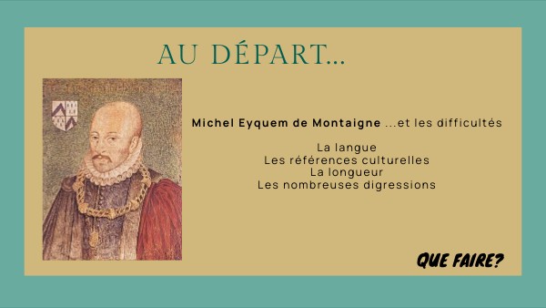 Projet Montaigne en 3e