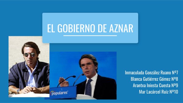 EL GOBIERNO DE AZNAR