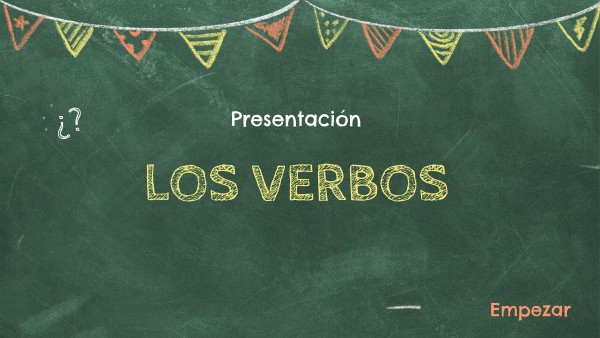 PRESENTACIÓN PIZARRA ANIMADA LOS VERBOS
